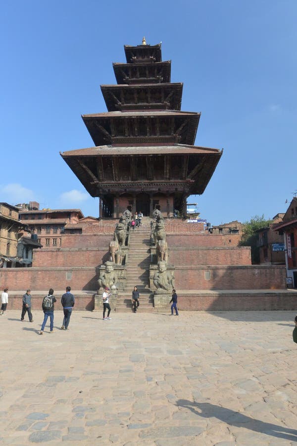 Ancient Buddhist Temples at Durbar Square in Bhaktapur, Nepal Editorial ...