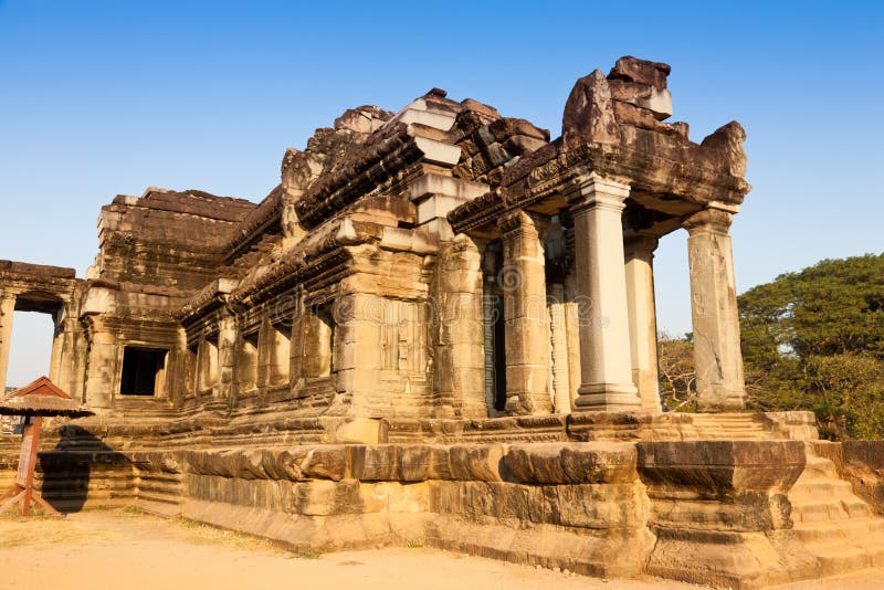 Ancient Building in Angkor Wat Stock Image - Image of asian, morning ...