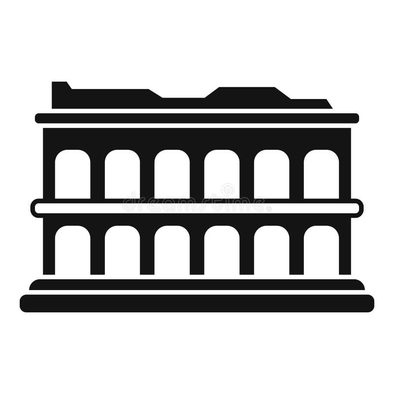 Ancient Building with Arches Showing Roman Architecture Stock Vector ...