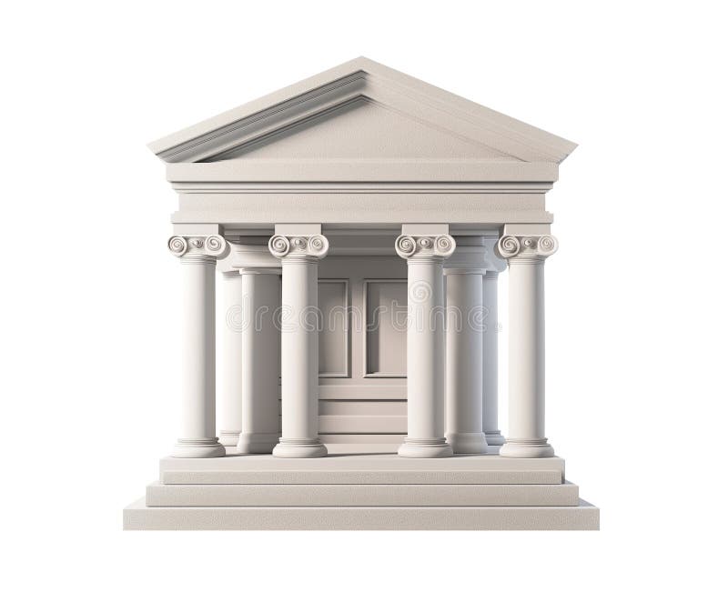 Classical Building Ionic Columns Architectural Model Stock Photos ...