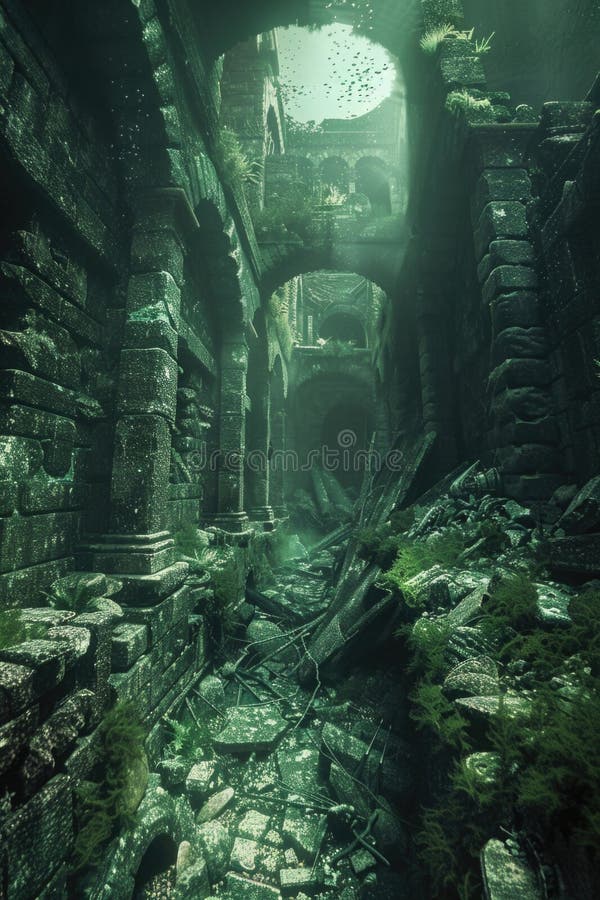 An Ancient Building with Moss Growing on the Ground. Suitable for ...