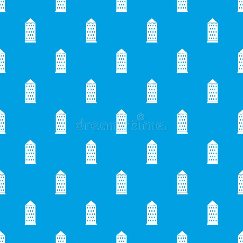 Ancient Building Pattern Seamless Blue Stock Vector - Illustration of ...