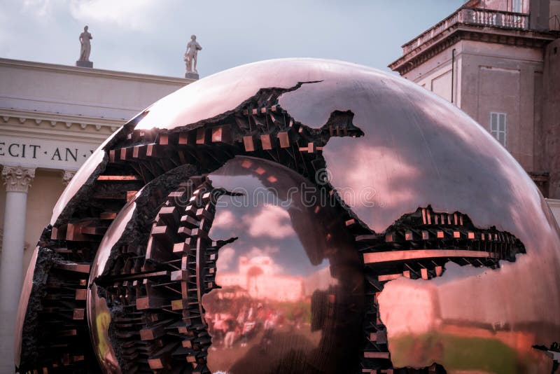 Ancient Building Reflected on a Crystal Ball Editorial Stock Photo ...