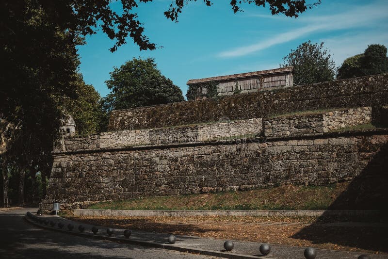 Ancient Building of Ruins on Background of Blue Sky Stock Image - Image ...