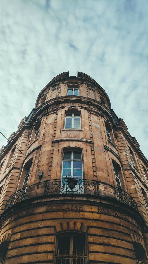 Ancient Building Turned To a Residential Area in Bordeaux. Stock Photo ...