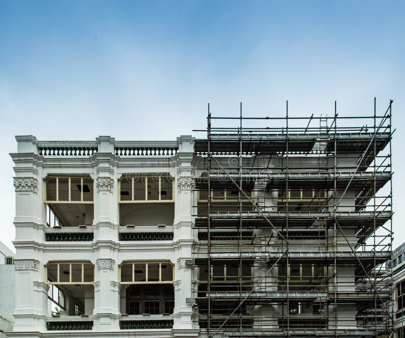 Ancient Building Under Renew Work on Going Stock Photo - Image of ...
