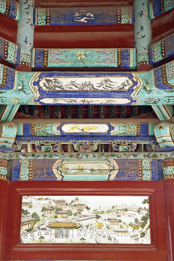 Ancient Buildings Decoration. Stock Image - Image of long, ancient ...