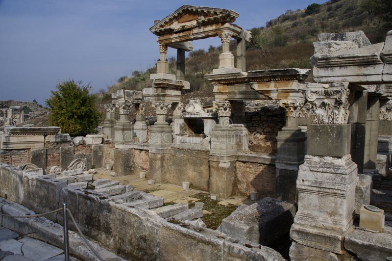 Ancient Buildings in Historic Ephesus. Ephesus, Turkey, November 17 ...