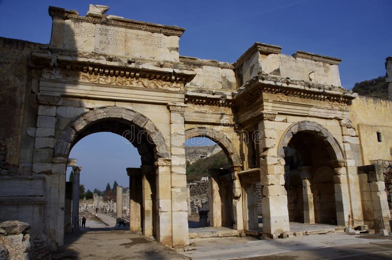 Ancient Buildings in Historic Ephesus. Ephesus, Turkey, November 17 ...