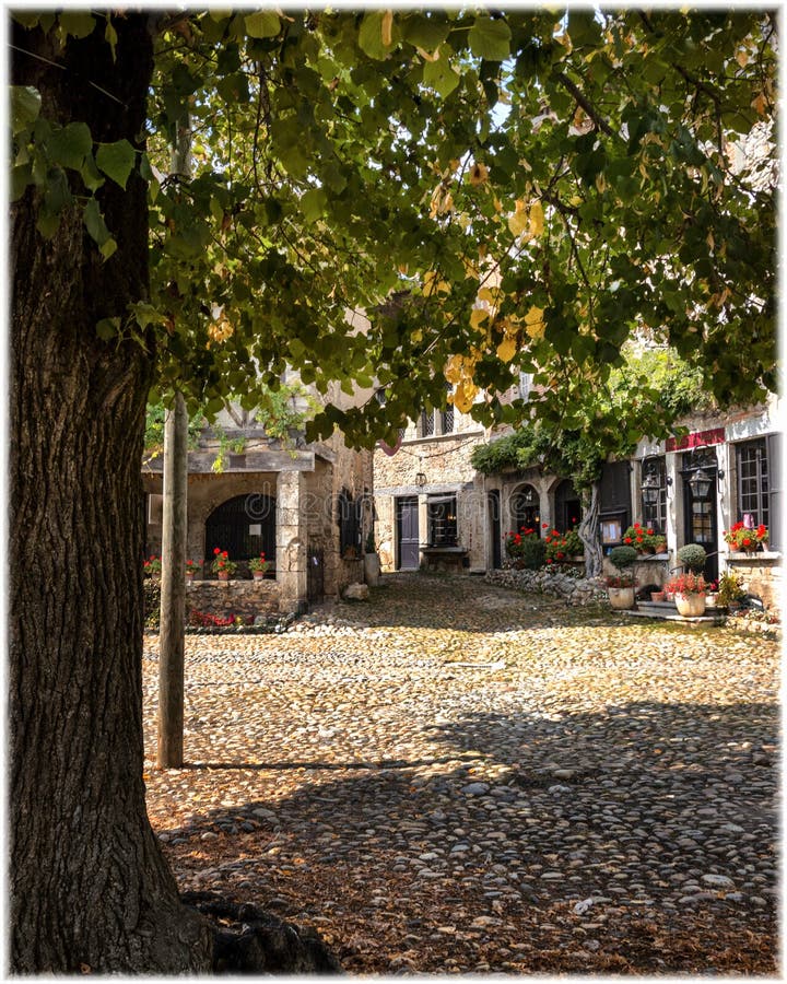 Ancient Buildings in the Medieval Village Perouges, France Editorial ...