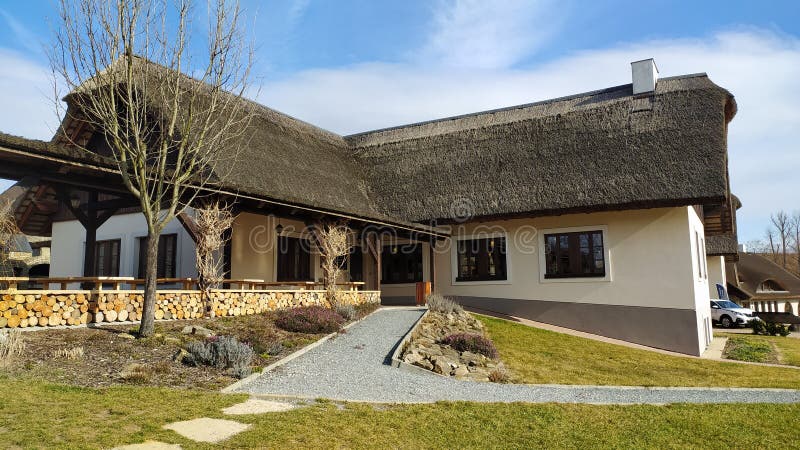 Ancient Buildings in an Open-air Museum in the East of Moravia Stock ...