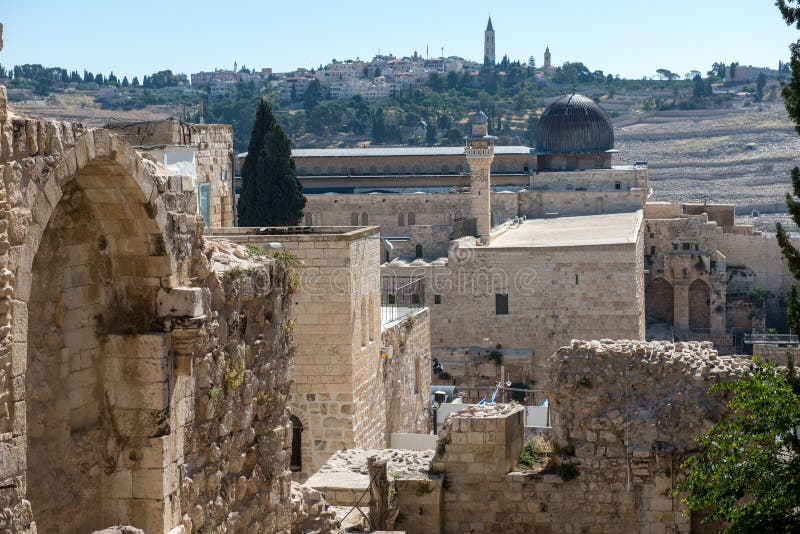 Buildings of Ancient Sacred City of Jerusalem, Israel Stock Image ...
