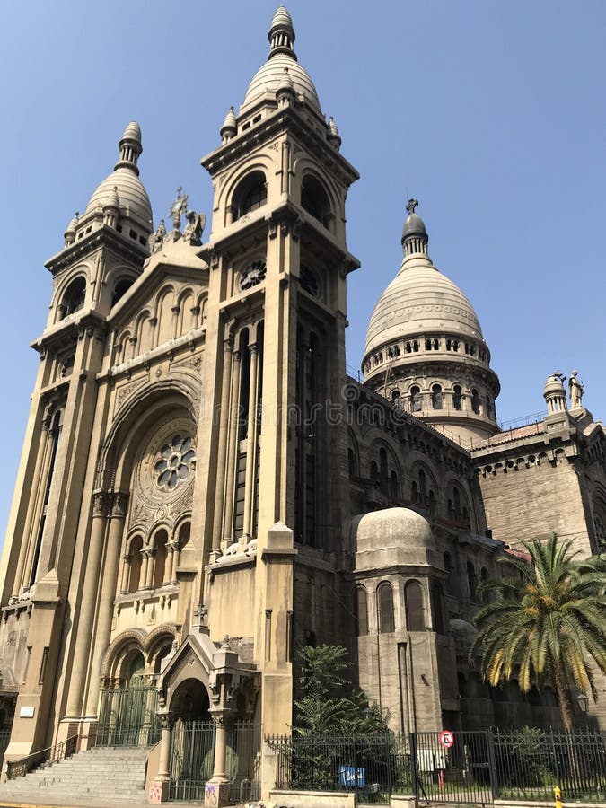 Church Architecture in Santiago, Chile Stock Image - Image of holy ...