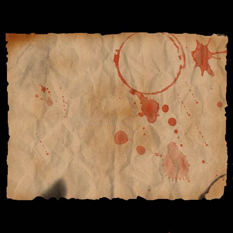 Ancient Burned Bloody Paper Stock Illustration - Illustration of modern ...