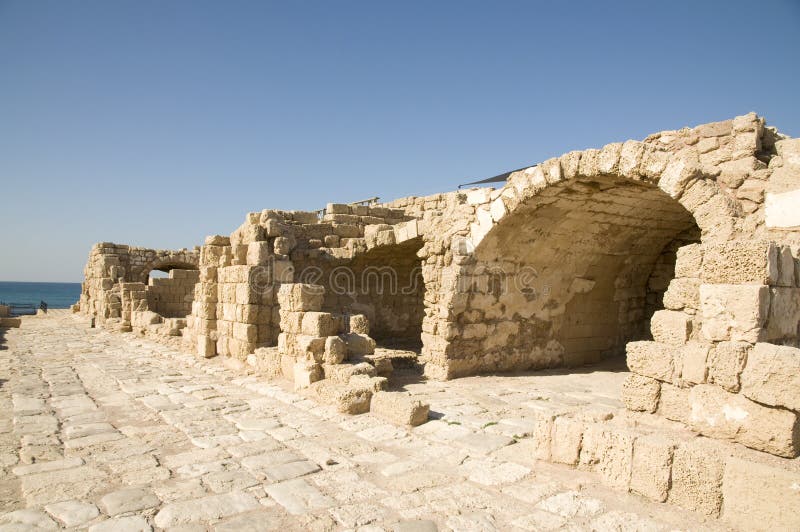Ancient Caesarea stock image. Image of famous, caesarea - 22500833