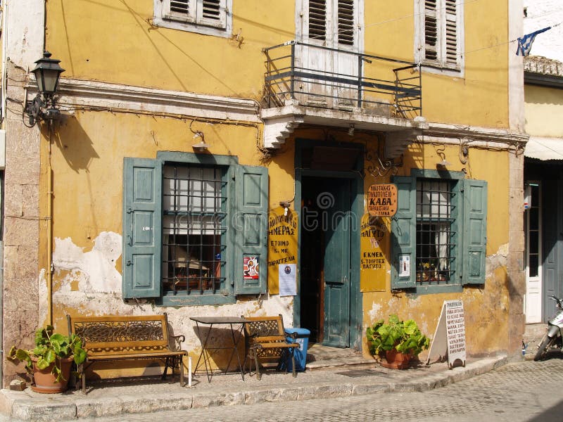 Ancient cafe. editorial stock photo. Image of pier, cafe - 108631303