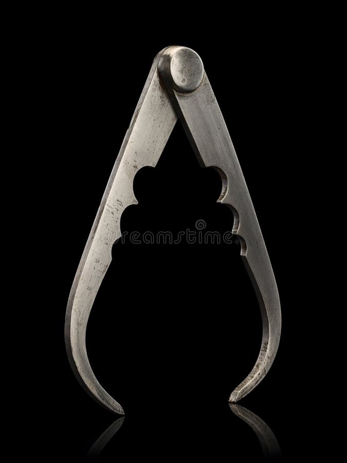 Ancient Calipers and Measuring Ruler Close-up Stock Photo - Image of ...