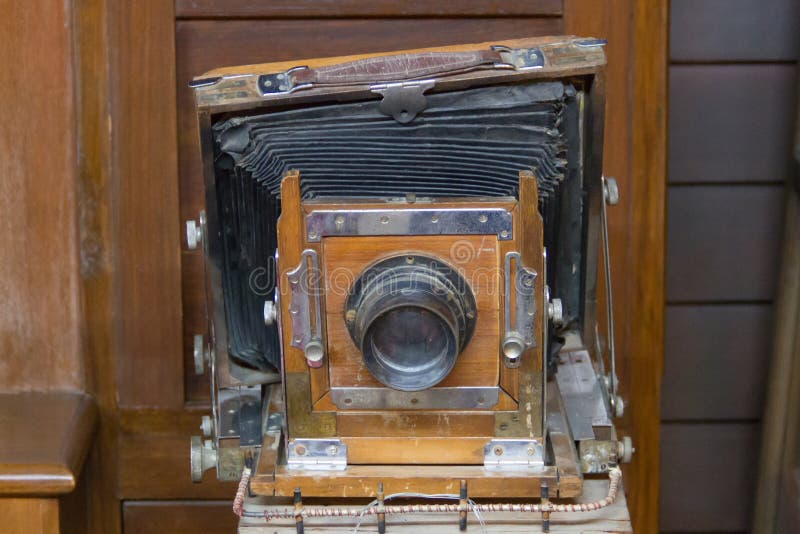 Ancient Camera, Compass and Sea Souvenirs on a Blue Background. Stock ...