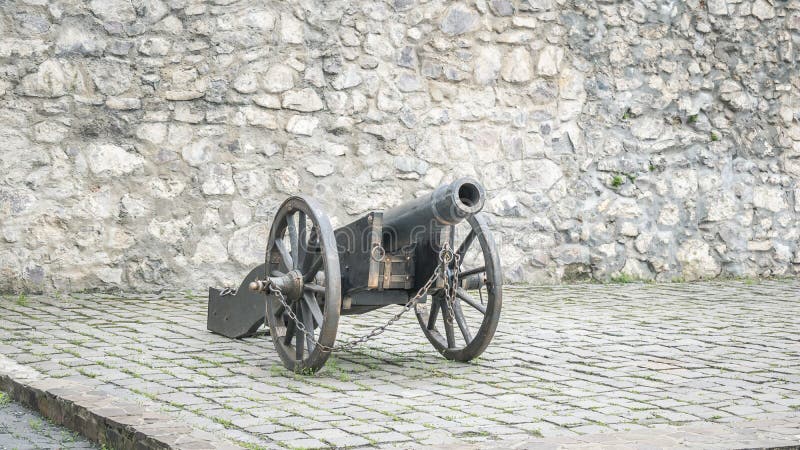 Ancient Cannon.ancient Weapons in the Castle Stock Photo - Image of ...