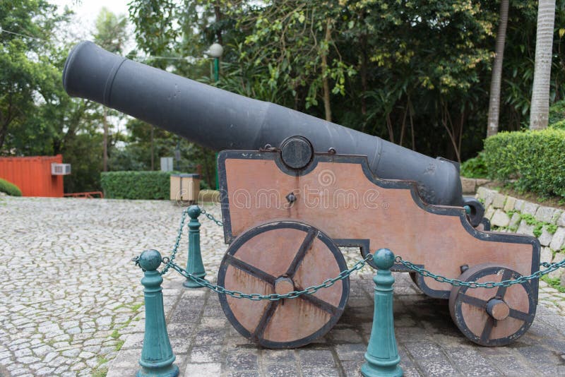 Ancient Cannon at Monte Fort Stock Image - Image of white, monte: 77970147