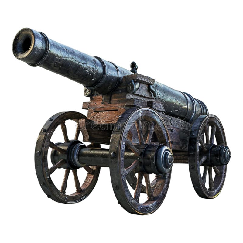 Ancient Cannon on Wheels on Transparent Background - Ai Generated Stock ...