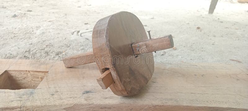 An Ancient Carpentry Tool Used To Measure Wood Stock Photo - Image of ...