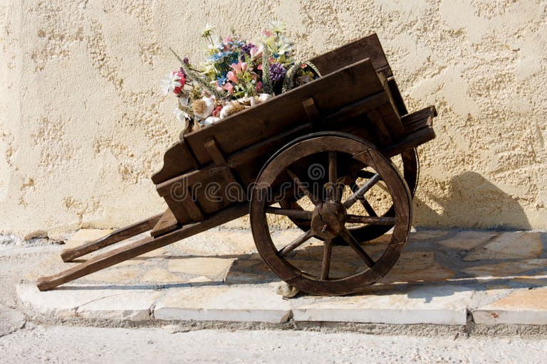 Ancient cart stock photo. Image of flowers, cart, traction - 10972118