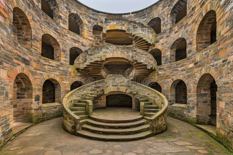 An Ancient Castle or Dungeon Interior Features a Mysterious, Empty ...