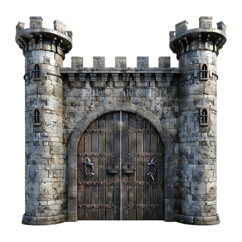 Ancient Castle Gate Front on Transparent Background - Ai Generated ...