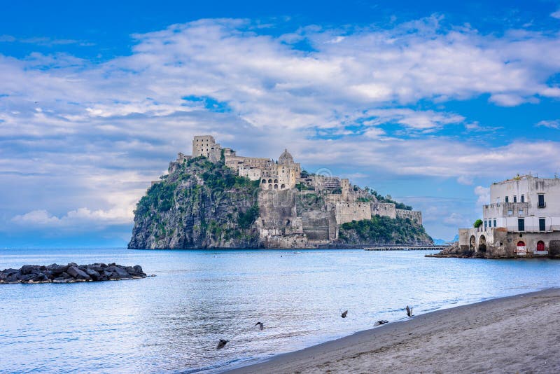 Ancient Castle on the Island of Ischia Stock Image - Image of tourism ...