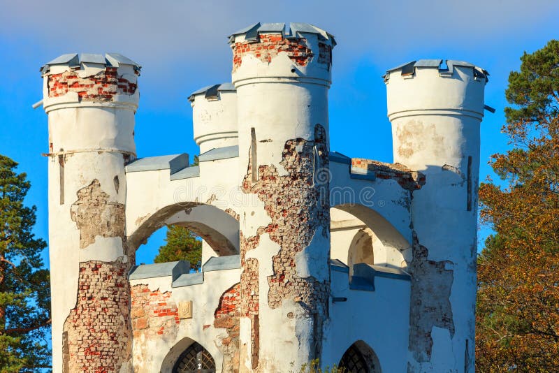 Ancient Castle in Mon Repos Park Stock Image - Image of fortress ...