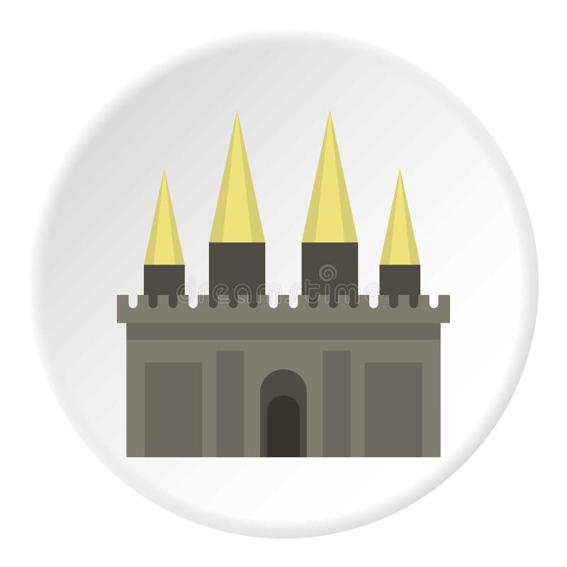 Ancient Castle Palace Icons Set Hexagon Stock Vector - Illustration of ...