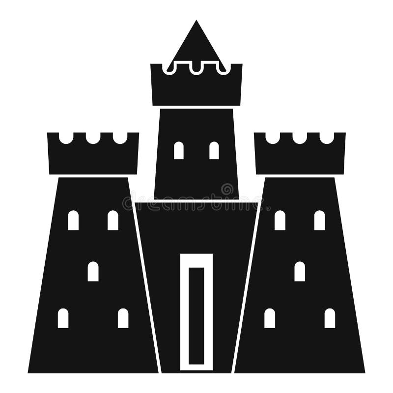 Ancient Castle Palace Icon, Simple Style Stock Vector - Illustration of ...