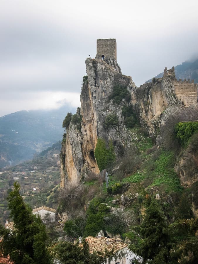 Ancient Castle on the Rock, La Iruela, Andalusia, Spain Stock Photo ...