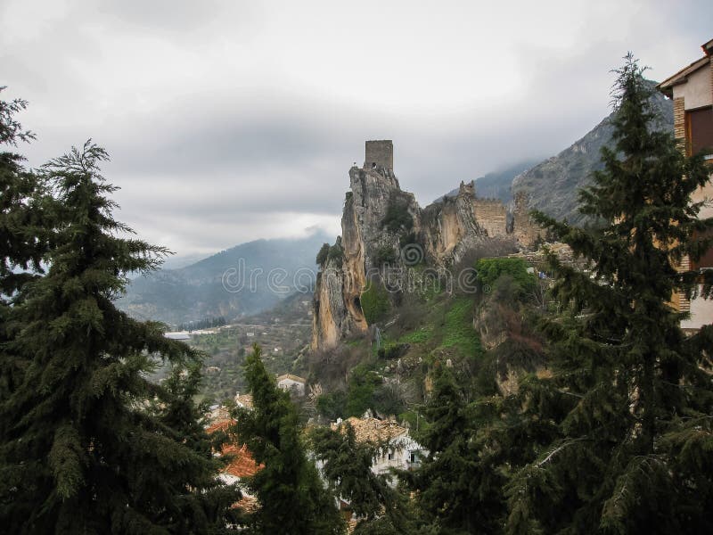 Ancient Castle on the Rock, La Iruela, Andalusia, Spain Stock Image ...