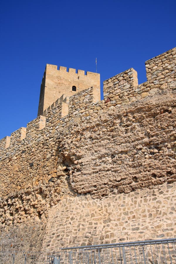 Ancient Castle Sax in Alicante Spain. Stock Photo - Image of castle ...