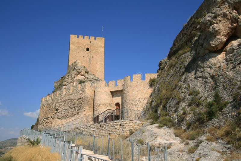 Ancient Castle Sax in Alicante Spain. Stock Photo - Image of famous ...