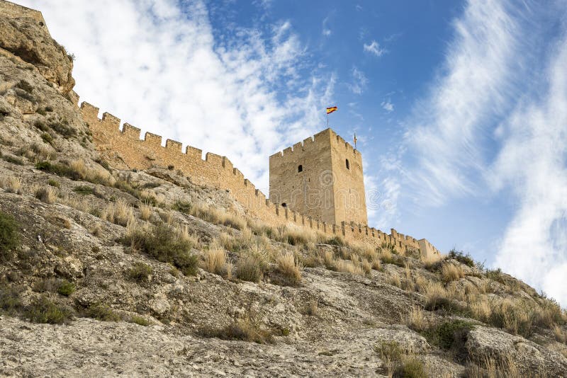Ancient Castle Sax In Alicante Spain. Stock Photo - Image of wall ...