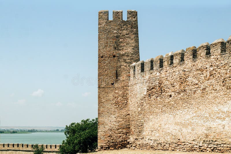 Ancient Castle Security Building with Towers. Stock Image - Image of ...