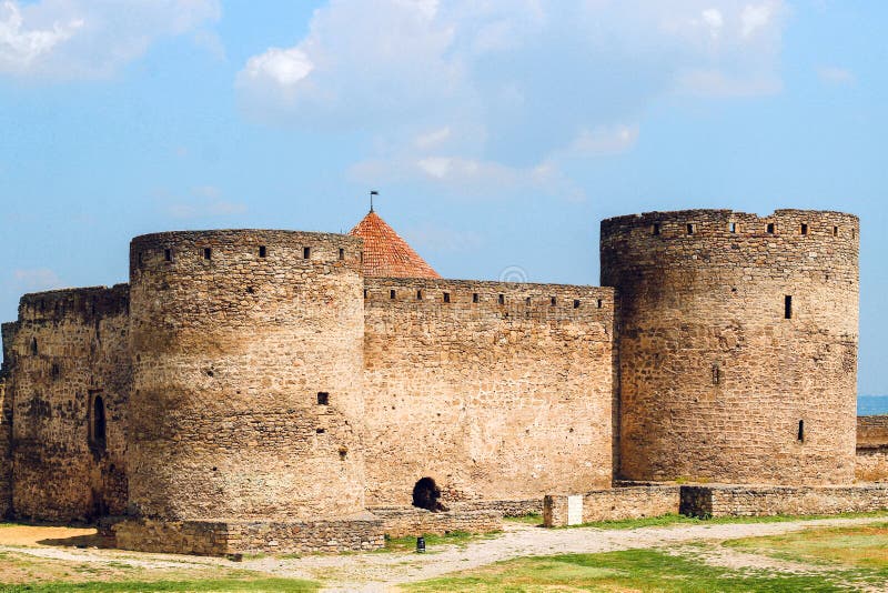 Ancient Castle Security Building with Towers/ Stock Photo - Image of ...