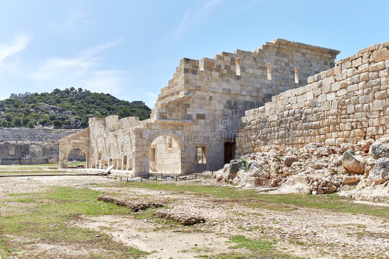Ancient Castle of Stones and Shellfish, Amphitheater Stock Photo ...