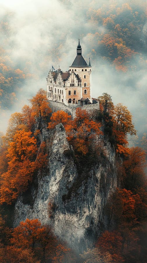 An Ancient Castle Wallpaper for Smartphone Stock Illustration ...