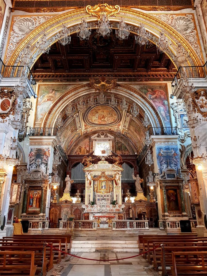 Ancient Catholic Church in the Italian Town Editorial Image - Image of ...