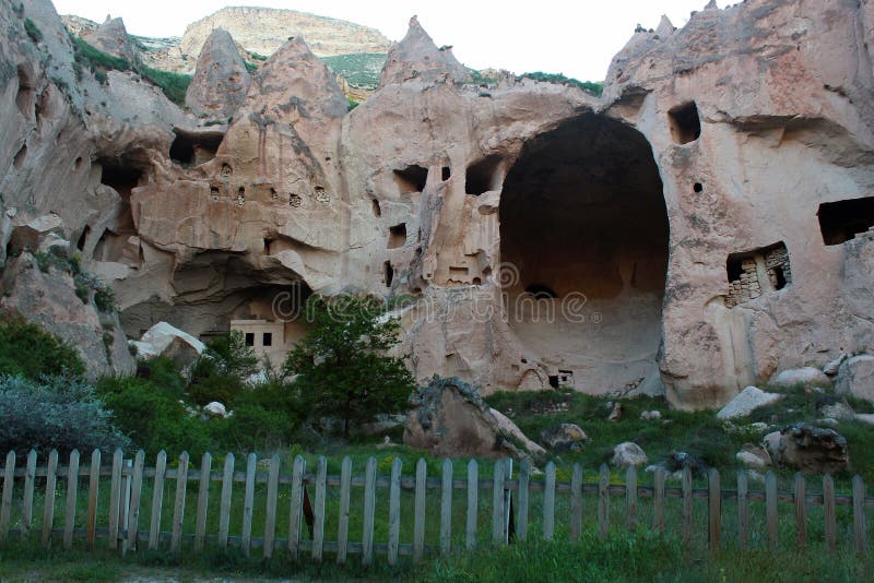 Ancient Cave City of Zelve in Cappadocia, Turkey Stock Image - Image of ...