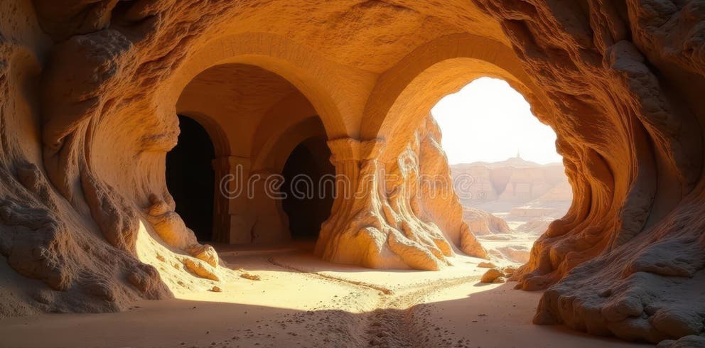 Ancient Cave Monastery, Sandstone Cliffs, Sunlight, Discovery, Prayer ...