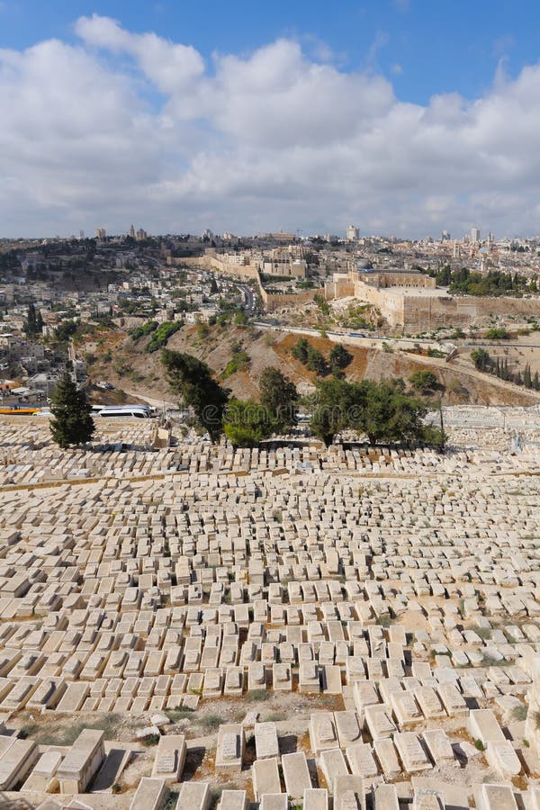An Ancient Cemetery in Jerusalem Stock Image - Image of ancient ...