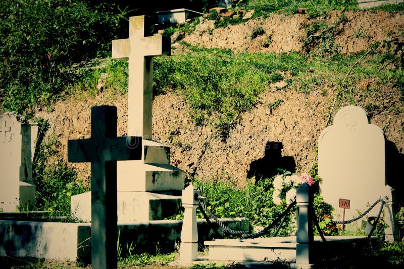 Ancient Cemetery with Tombs Stock Image - Image of graves, beach: 85903805