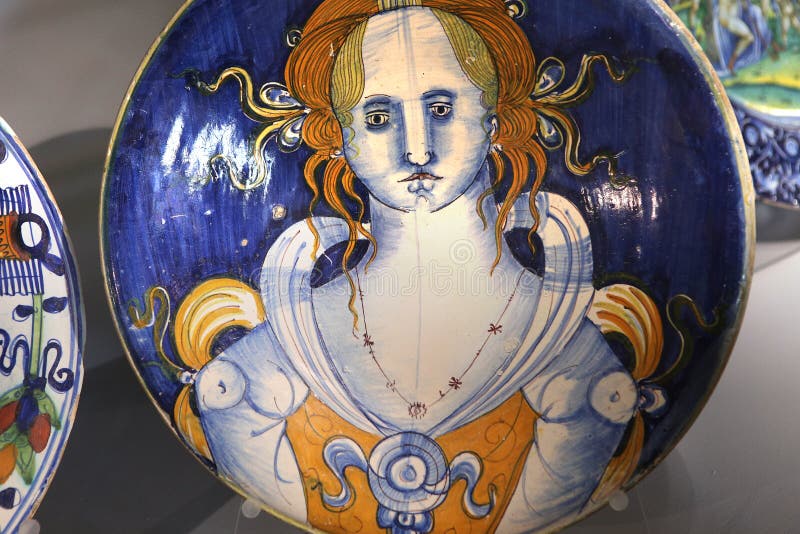Ancient Ceramic Pottery Dish from Renaissance Stock Photo - Image of ...