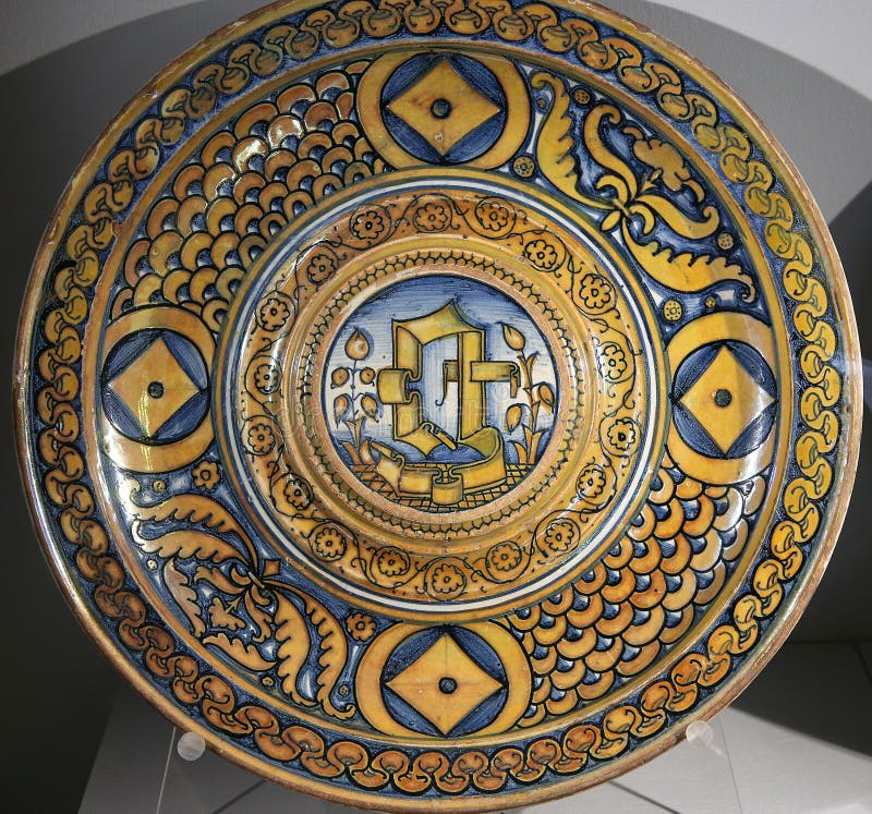 Ancient Ceramic Pottery Dish from Renaissance Editorial Photo - Image ...