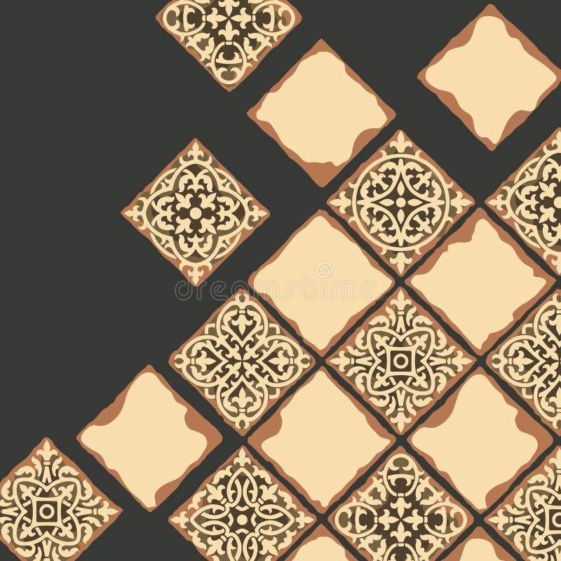 Ancient Ceramic Tile Pattern. Wall or Floor Texture. Decorative Antique Stone Ornament Stock ...
